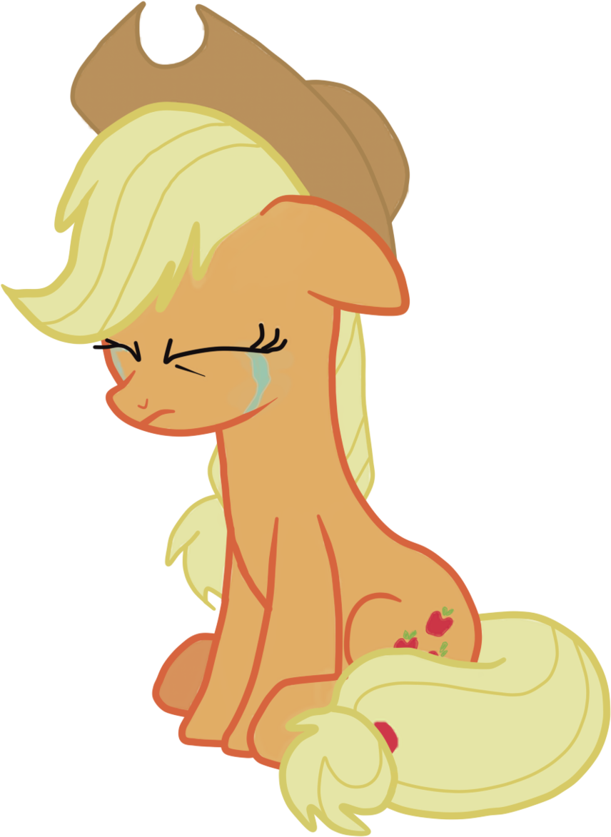 Applejack Crying Vector By Michaelsety - My Little Pony Applejack ...