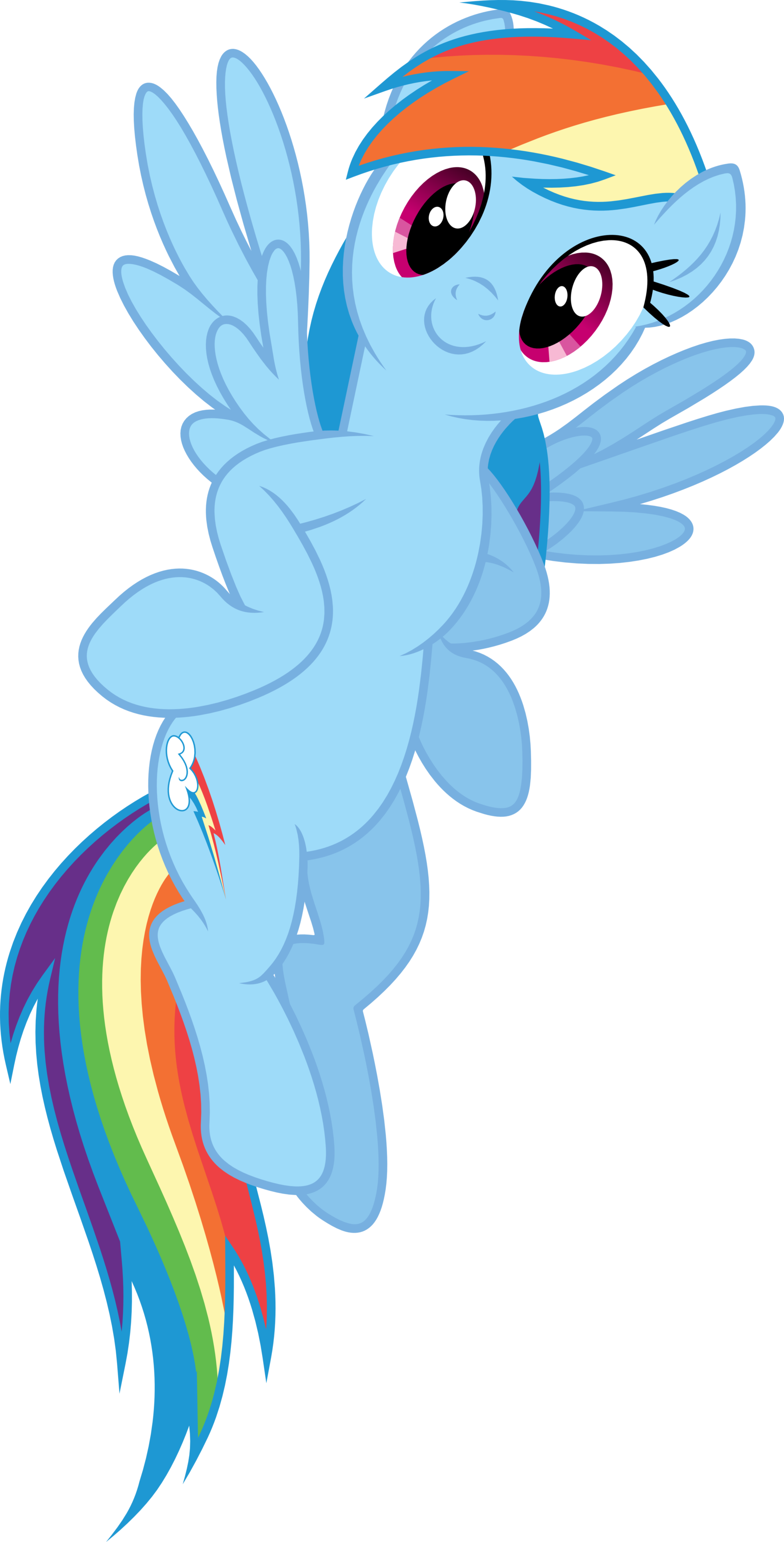 Ask Flutter Flower - Rainbow Dash Poses - (1600x3145) Png Clipart Download