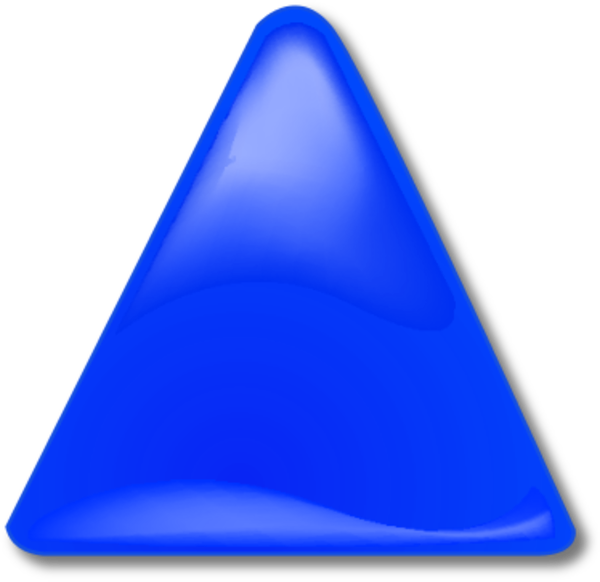 Triangle Clipart Blue - 3d Blue Triangle Png - (600x582) Png Clipart ...
