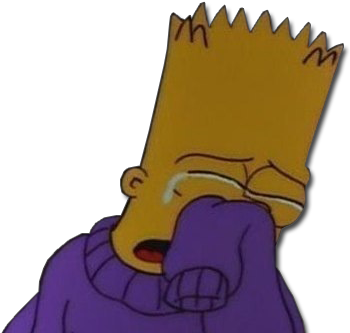 Glitterblunt - Crying Bart Simpson Png - (397x373) Png Clipart Download