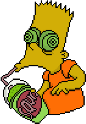 Simpsons The Simpsons Bart Simpson Pixel Pixel Art - Png Alien ...