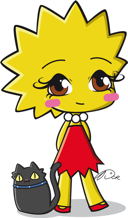 Lisa Simpson Chibi By Dcrmx - Comics - (497x787) Png Clipart Download