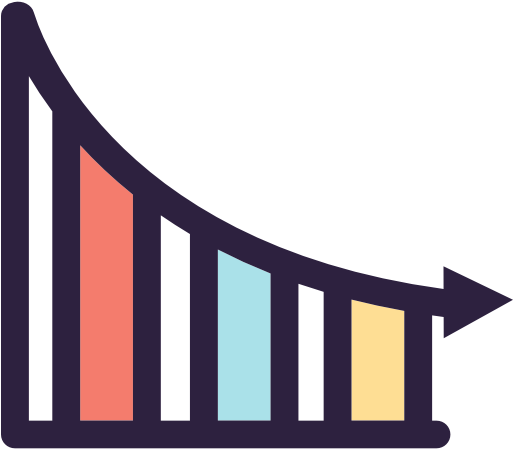 Bar Chart Free Icon - Loss Graph Png - (512x512) Png Clipart Download