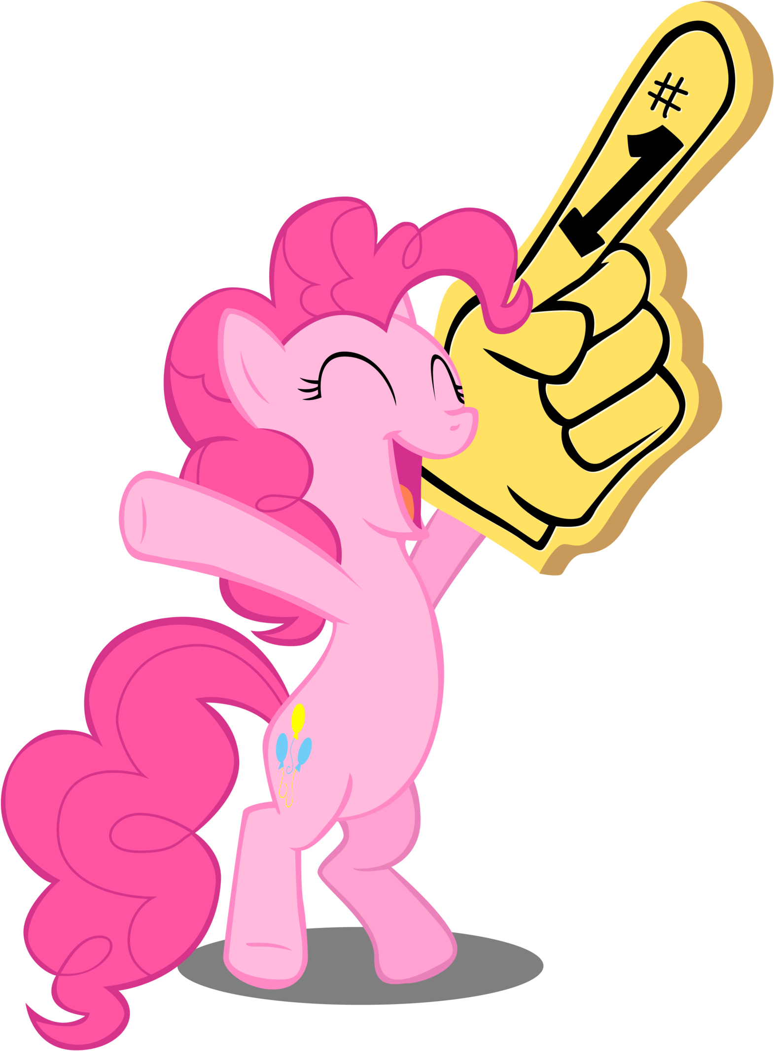Explains Why Pinkie Pie Has The Foam Finger - Mlp Pinkie Pie Cheering ...