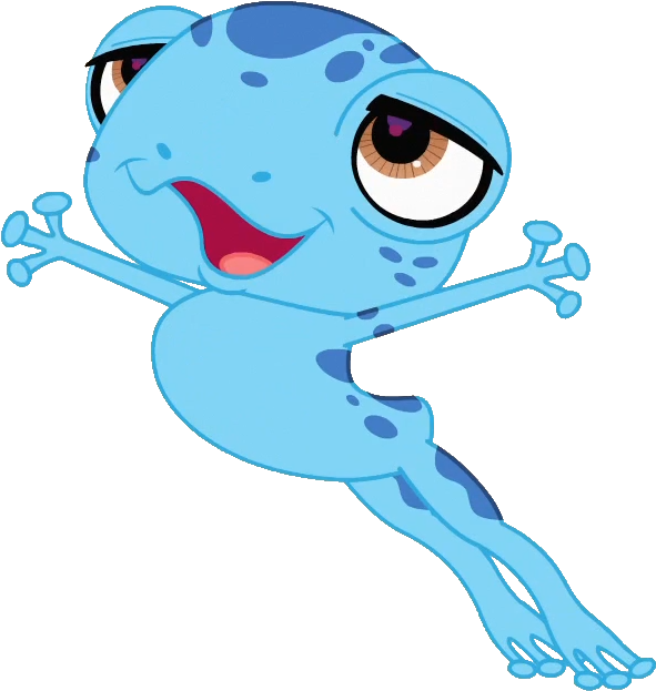 Lps Jumping Blue Frog Vector By Emilynevla - Blue Frog Cartoon ...