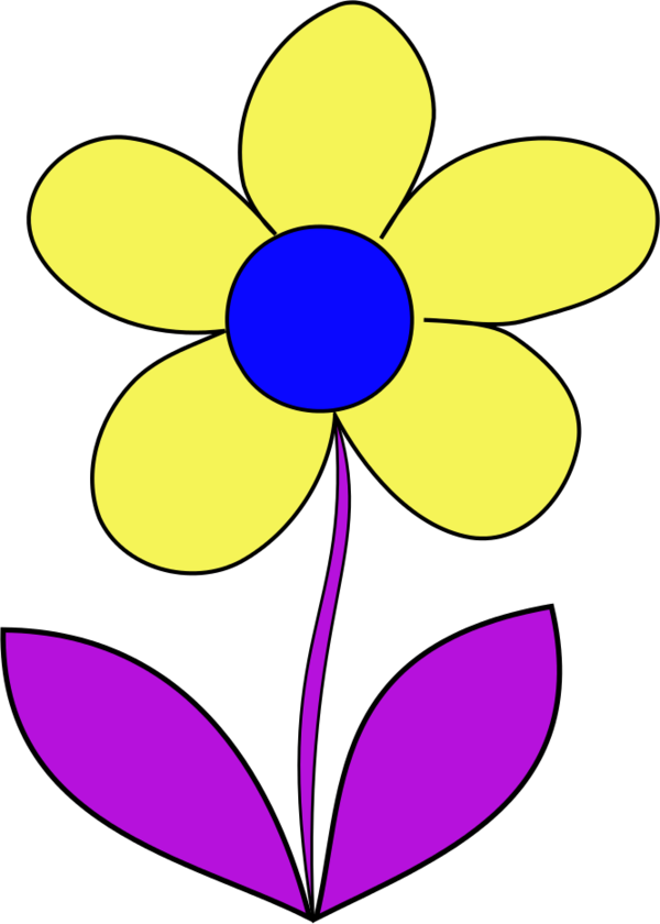 Simple Flower Vector Clip Art - Clip Art - (600x840) Png Clipart Download