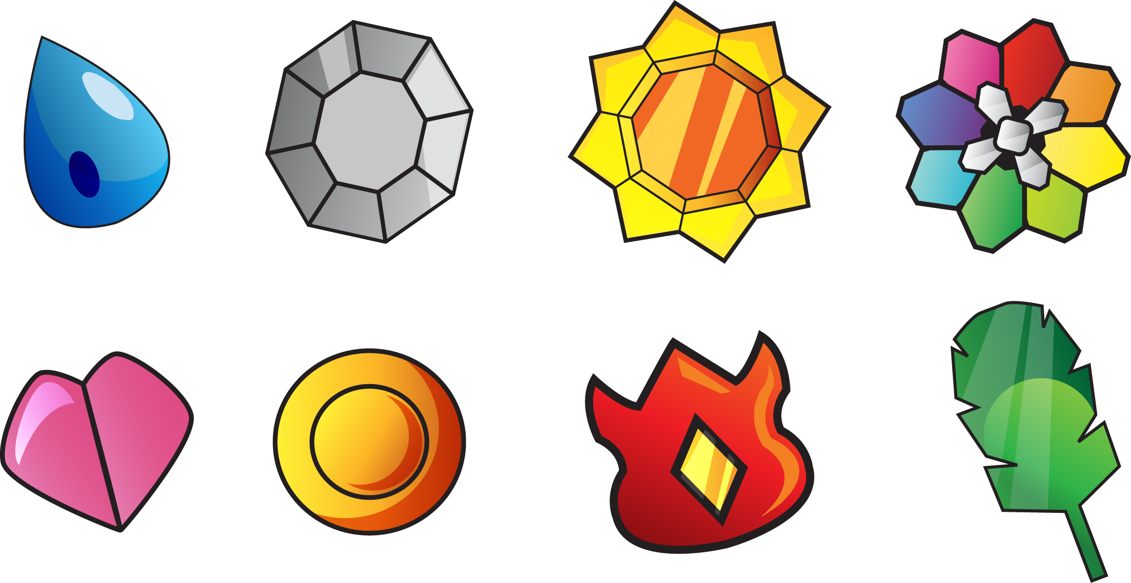 Pokemon Badge Case Kanto Pokemon Badges - Pokemon Kanto Gym Badges ...