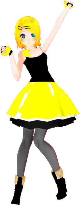 Rave Girl Rin Dl By Eatsyoucreepy - Mmd Tda Rave Girl - (1178x678) Png ...