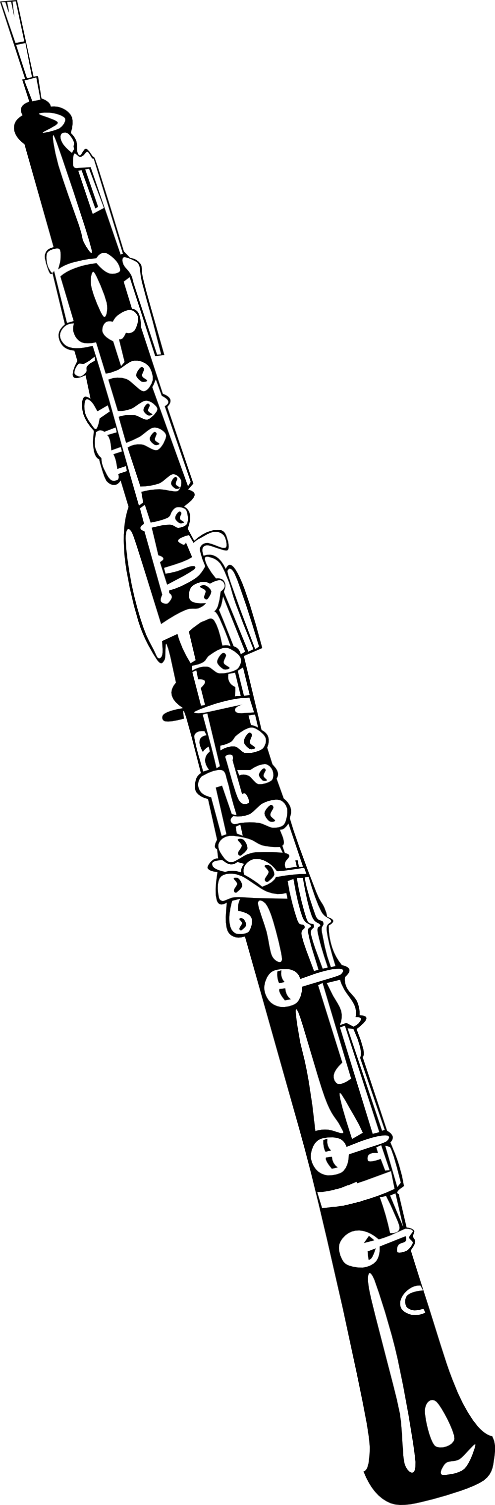 Oboe Clipart - Oboe Coloring Page - (999x3037) Png Clipart Download