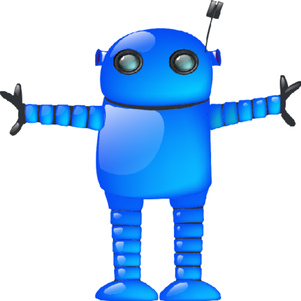 Blue Robot Png - (600x600) Png Clipart Download