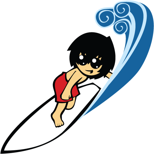 Surfs Up - Cartoon - (600x600) Png Clipart Download