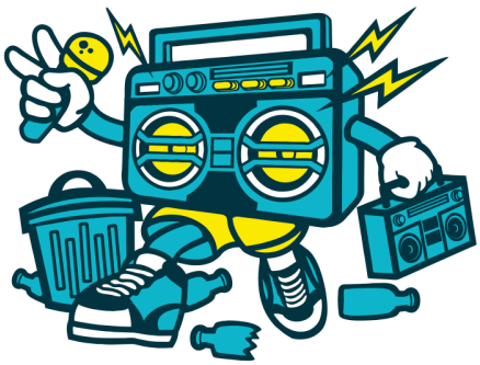Bombox Vector - (437x500) Png Clipart Download
