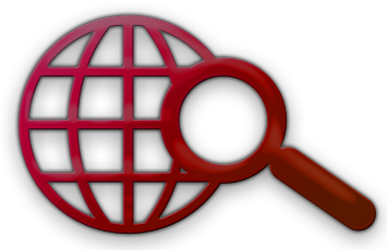 Red Search Icon Png - (354x354) Png Clipart Download