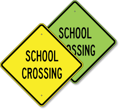 School Crossing Sign Png For Kids - School Bus Stop Sign - (414x379 ...