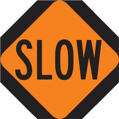Stop Slow Sign - (535x523) Png Clipart Download