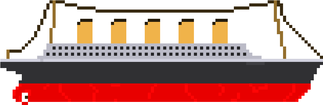 Rms Titanic With An Extra Smoke Stack - Titanic Pixel Art - Full Size ...