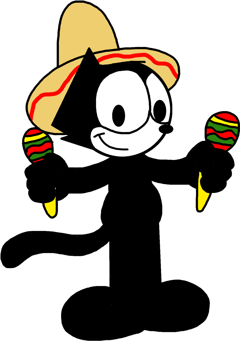 Felix The Cat Cartoon Animation Clip Art - Mexican Felix The Cat ...