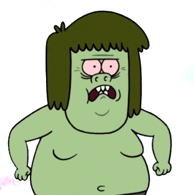 Topless Muscle Man - Muscle Man From Regular Show - (383x384) Png ...