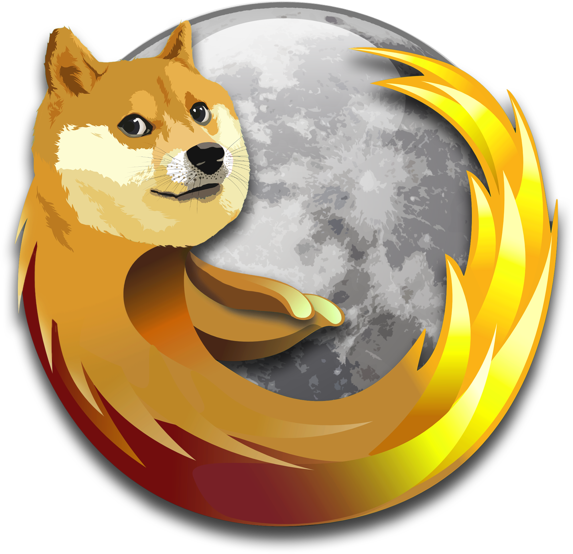 The Dogezilla Firefox Icon I Use - Doge Firefox - (2000x2000) Png ...