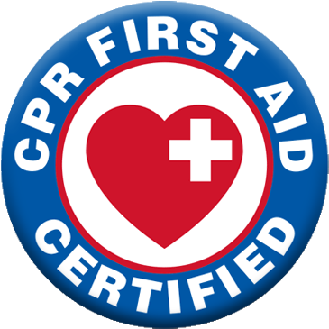 Cpr First A - Cpr First Aid Certified - (375x376) Png Clipart Download