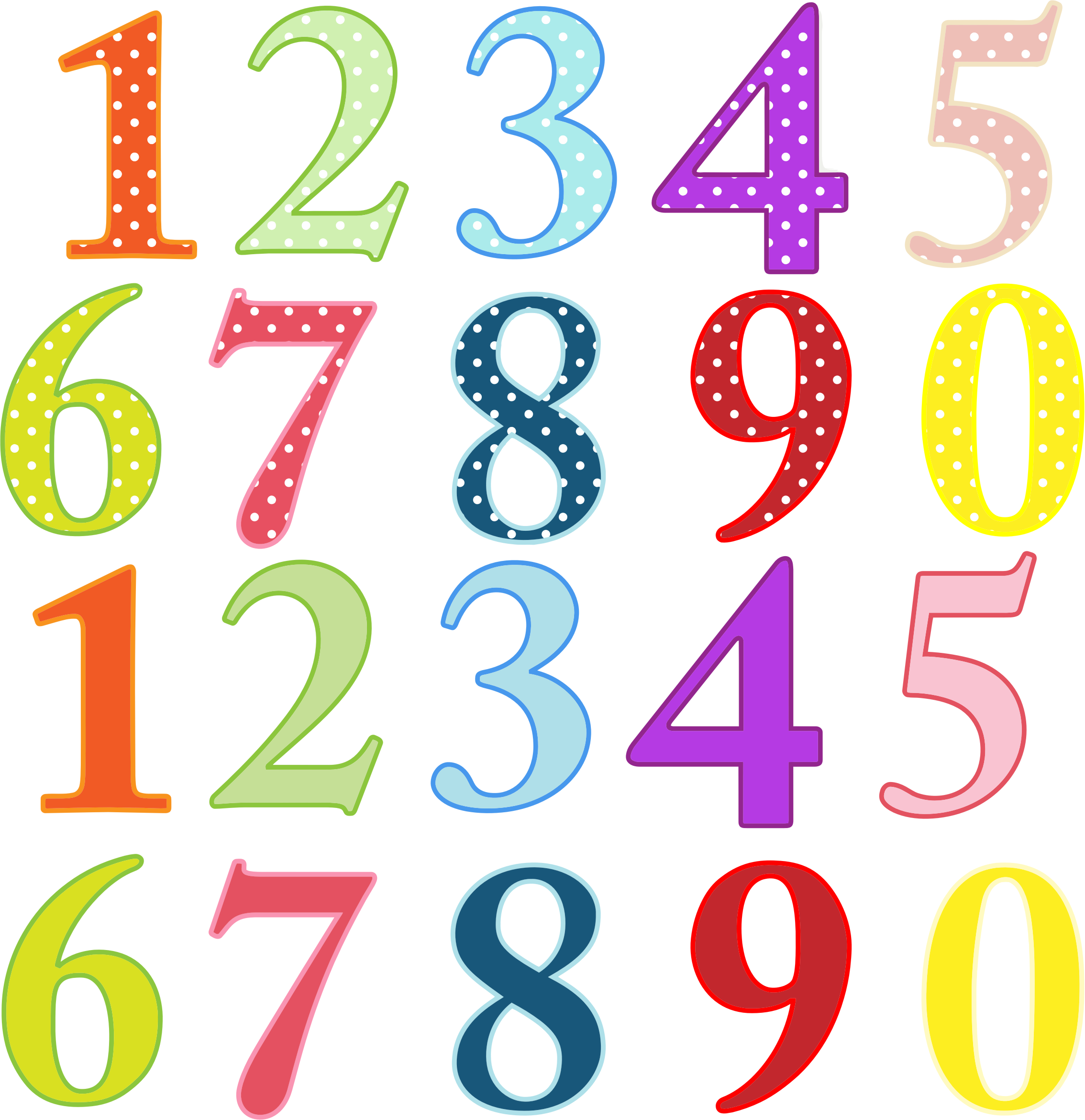 Number Clipart Transparent Png - Numbers Png - (2268x2340) Png Clipart ...