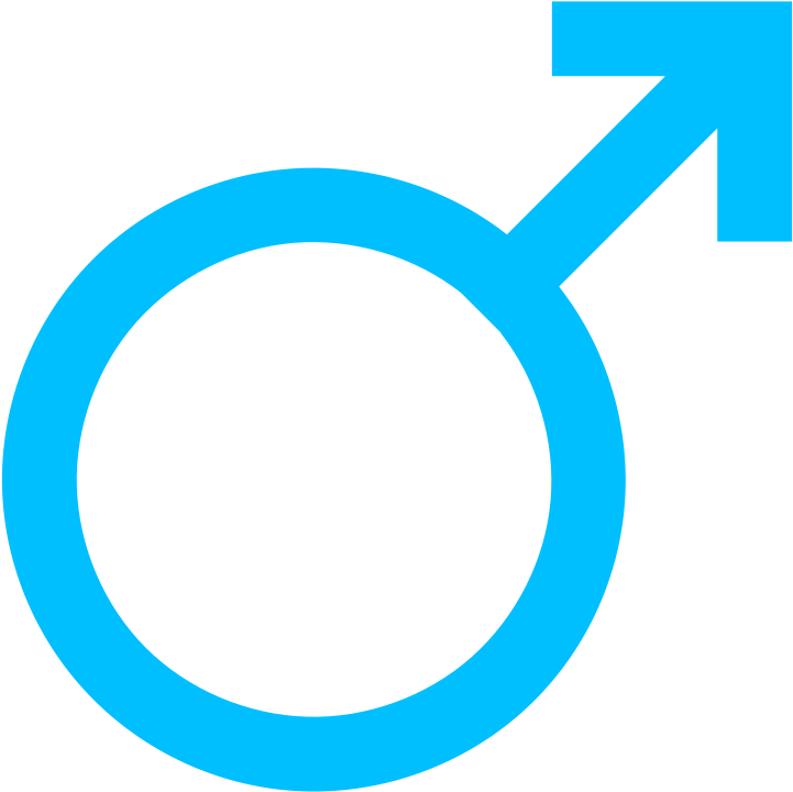 Blue Mars Symbol - Female And Male Symbols - (1024x1024) Png Clipart ...