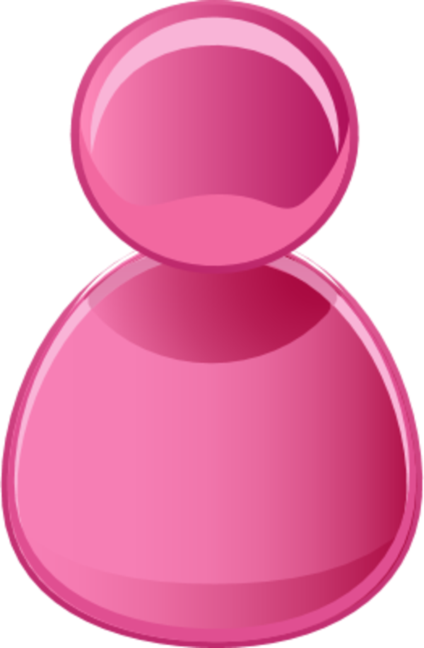 User Icon Vector Clip Art Clipart - Pink Person Icon Png - (600x916 ...