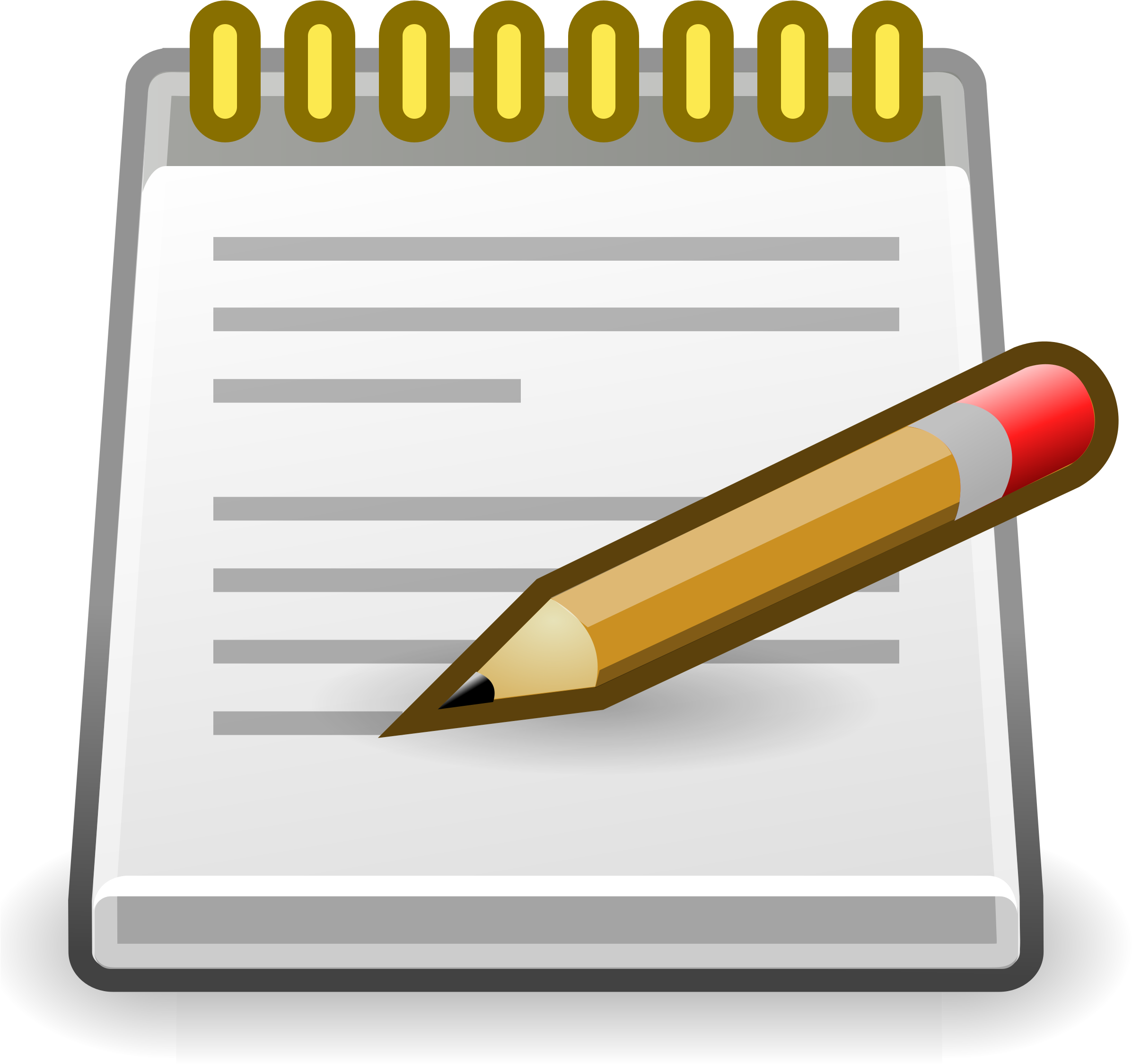 Text Clipart - Notepad And Pen Clipart - Full Size PNG Clipart Images ...