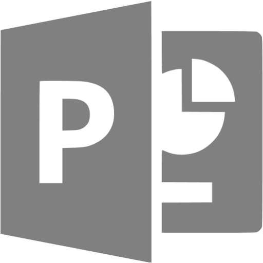 Gray Microsoft Powerpoint Icon - Black And White Microsoft Powerpoint ...