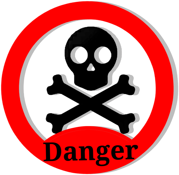 Danger Skull Vector Clipart Sign Take Care - Danger Transparent ...