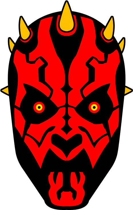 Darth Maul Clipart - Darth Maul Cartoon Face - (500x800) Png Clipart ...