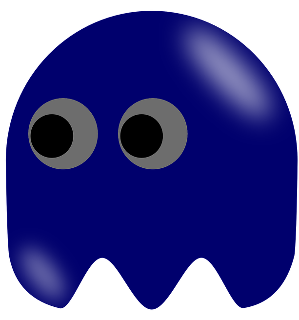 Pacman Ghost Left Looking Clip Art At Clker - Pacman Animated Ghosts ...