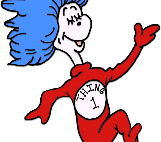 Thing One And Thing Two Clip Art Dr Seuss Coloring - Cat In The Hat ...