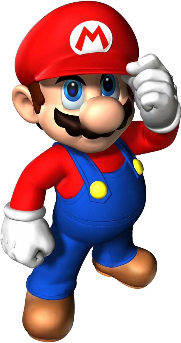 Mario - Super Mario 64 Render - (626x1185) Png Clipart Download