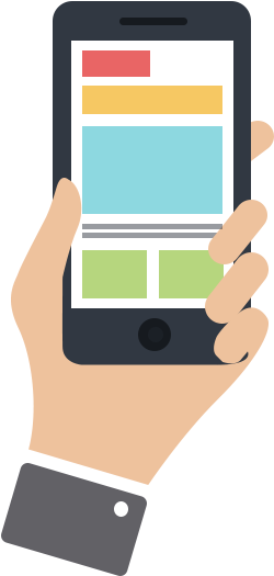 Mobile Website Design - Mobile Website Illustration Png - (259x531) Png ...