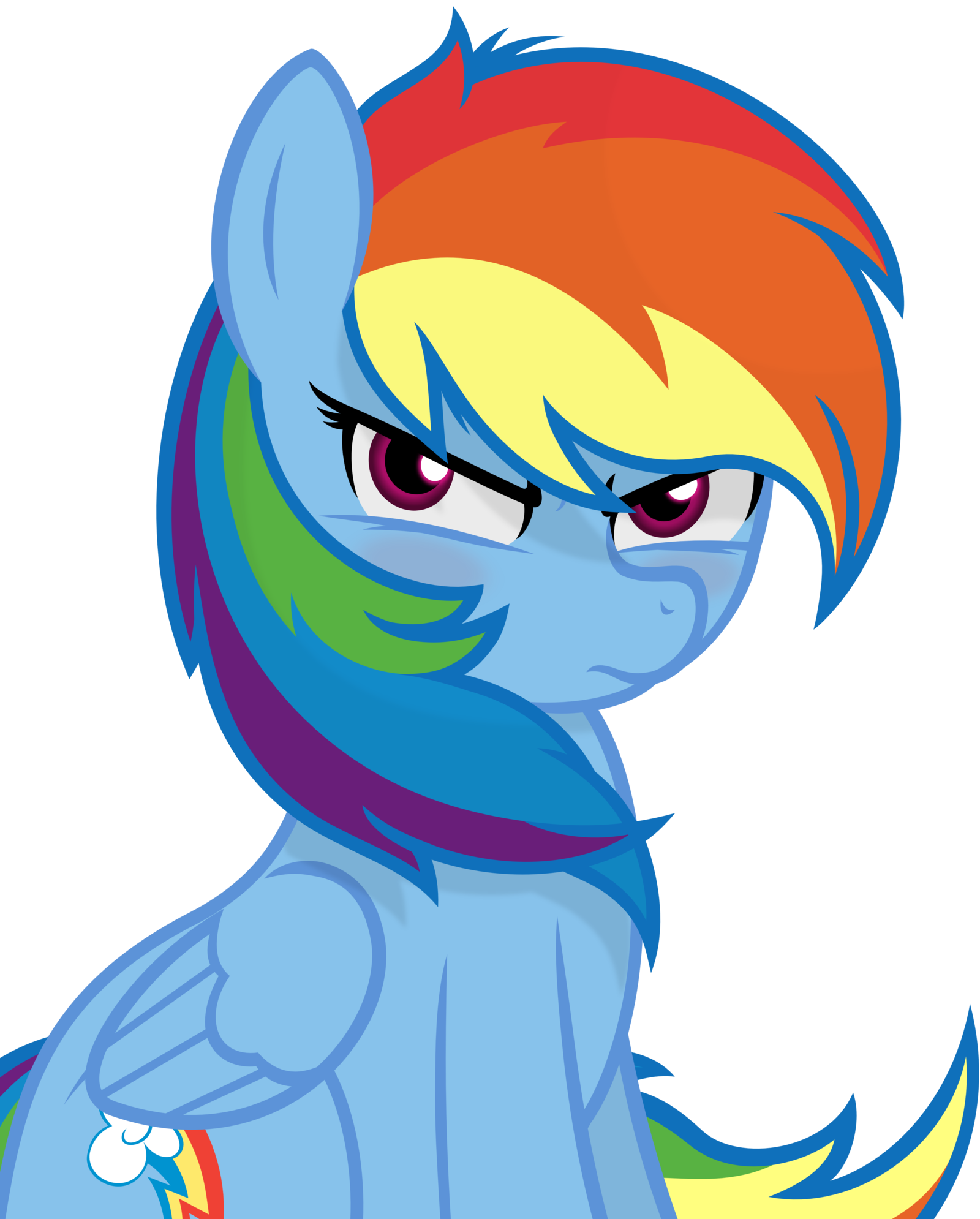 Rainbow Dash Angry Cute - (1600x1990) Png Clipart Download