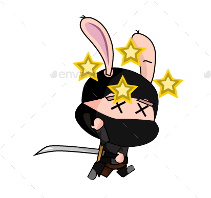 Rabbit Samurai Character Spritesheet - Cartoon - (419x392) Png Clipart ...