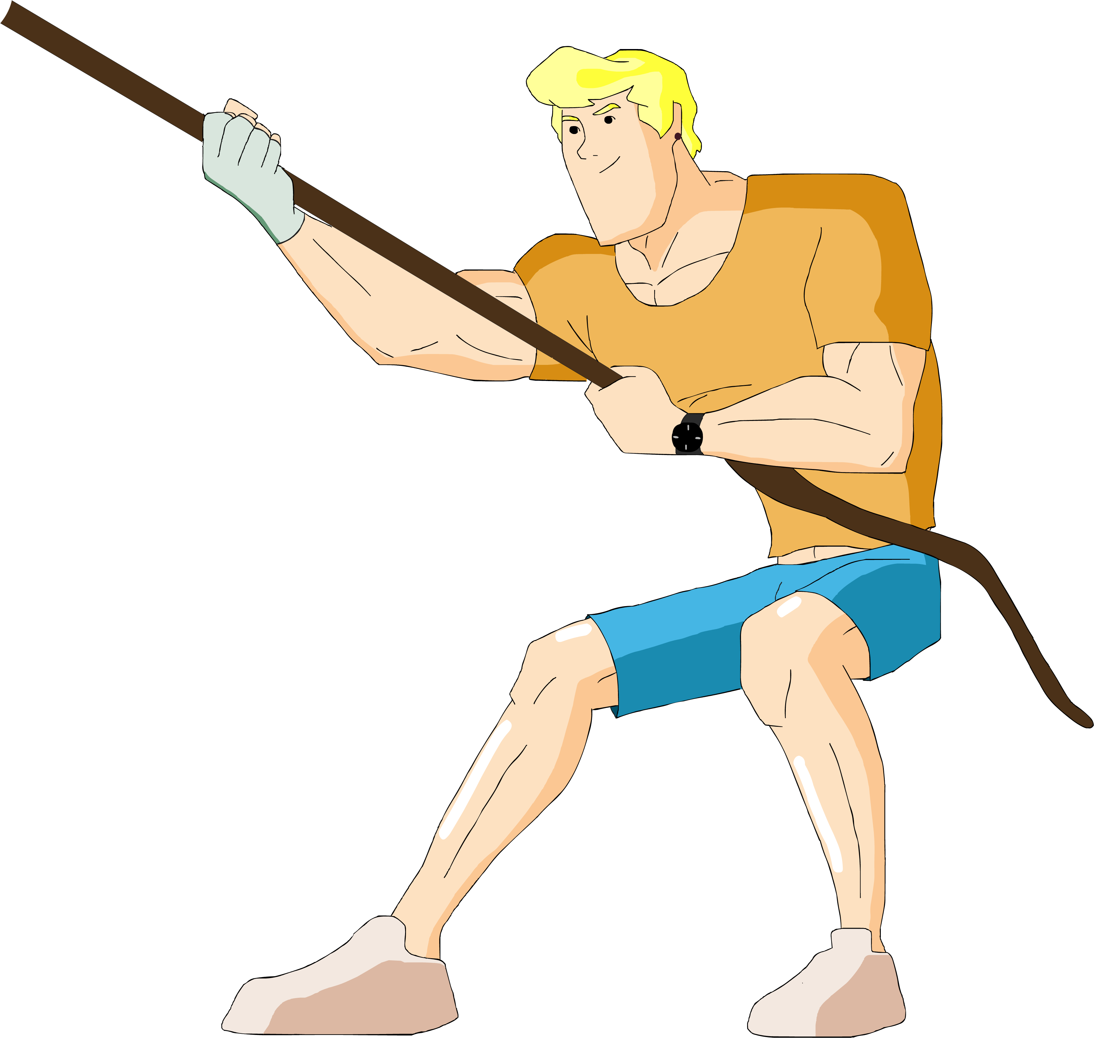 Tug War Clip Art Royalty Free Gograph - Cartoon Pulling Rope - Full ...