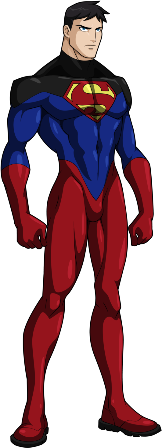Superboy - Boy Super - (541x1476) Png Clipart Download