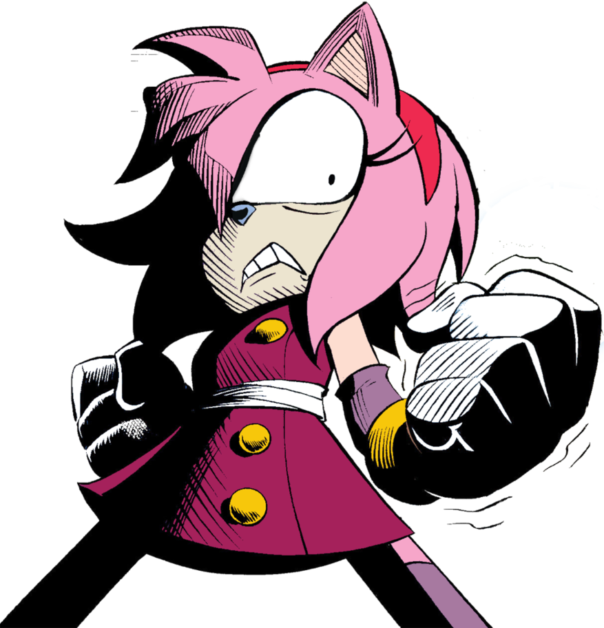 Anger Of Amy Rose By Metaltonic Amy Rose Angry Archie Comics Full Size Png Clipart Images
