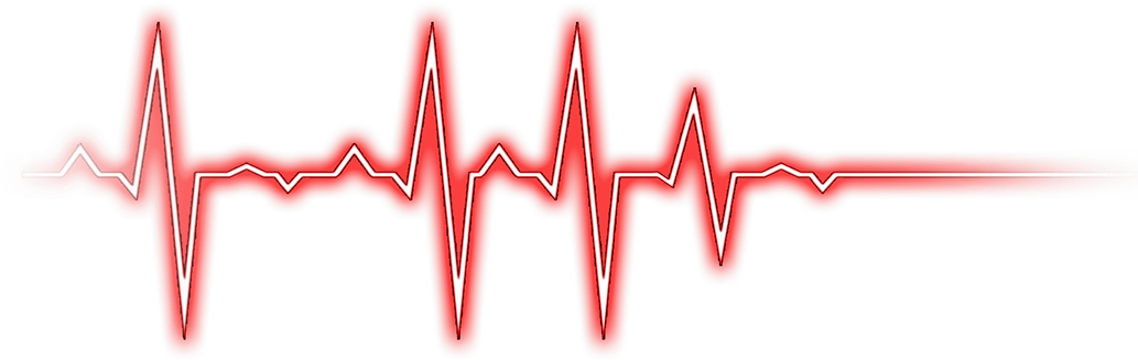Heart Beat Line Png - (1100x425) Png Clipart Download
