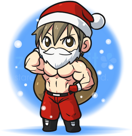 M Is For Muscular Santa By Zephleit - Chibi Santa - (500x500) Png ...