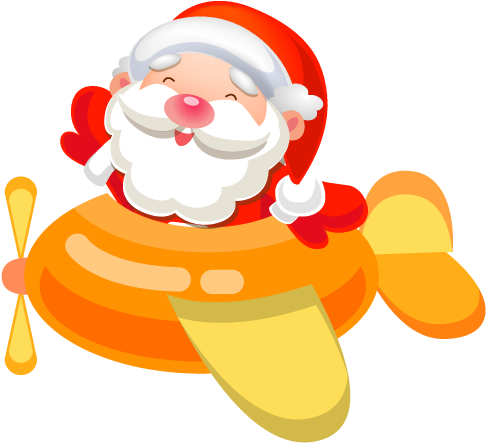 Pixel - Santa Plane Png - (512x512) Png Clipart Download