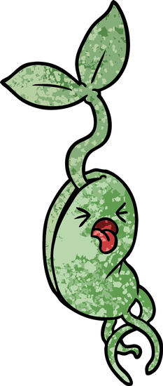 Cartoon Sprouting Seedling - Sprouting - (233x550) Png Clipart Download
