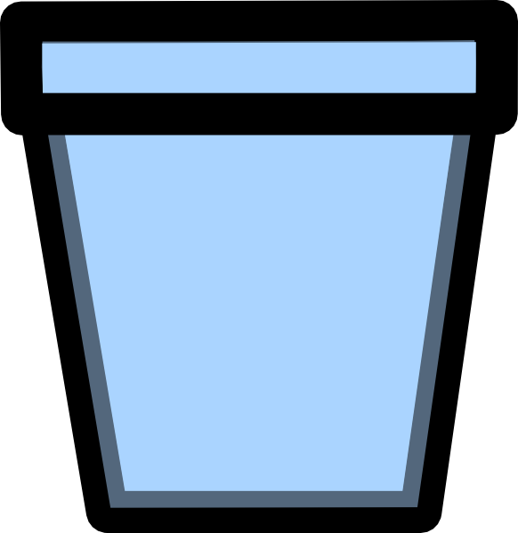 Blue Pot Clip Art At Clkercom Vector Online Royalty - Blue Flower Pot ...