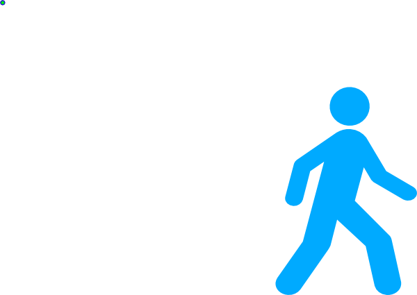 Walking Man Blue Clip Art At Clker - Blue Man Walking Png - (600x425 ...