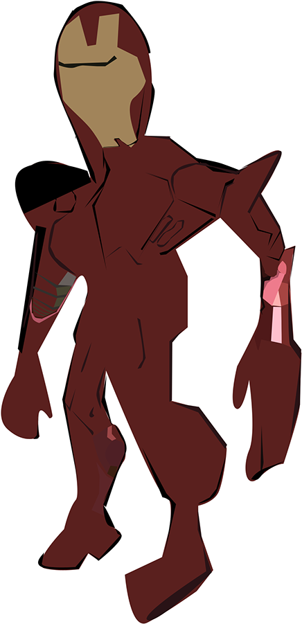 Thank You - Poorly Drawn Iron Man - (600x1033) Png Clipart Download