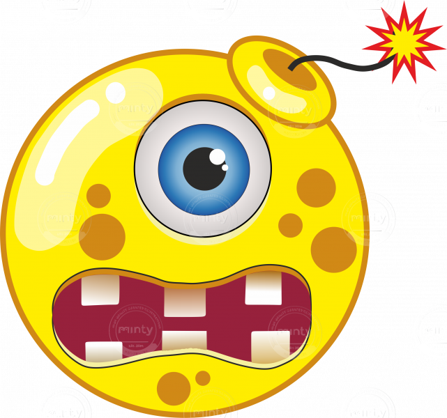 Yellow Cartoon Bomb - Green - (641x600) Png Clipart Download