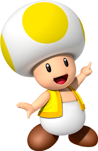 Alt Tag - Yellow Toad Mario Bros - Full Size PNG Clipart Images Download