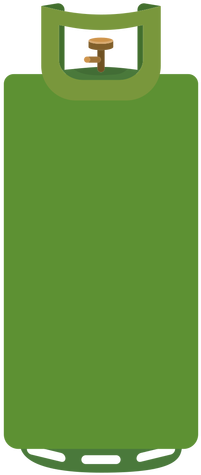 Green Gas Cylinder Illustration Transparent Png - Gas Cylinder ...
